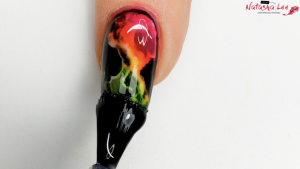 NEON RAINBOW SMOKE NAILS - Easy Step By Step Rainbow Smoke Nail Art ...